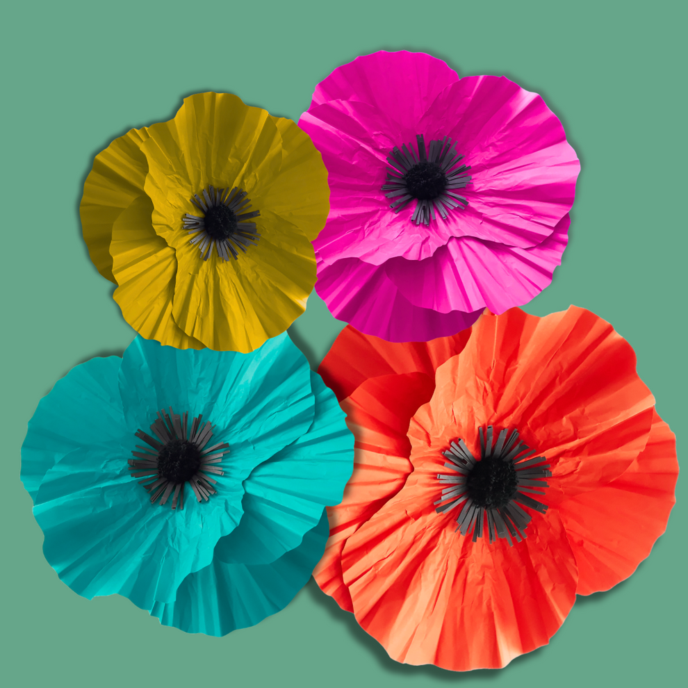 DIY Giant Paper Poppies at Freckles and Co