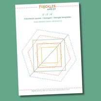 FREE Quick Patchwork Template Shapes to download at Freckles and Co