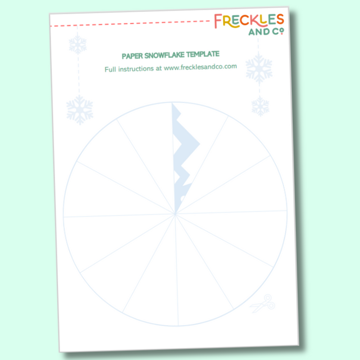 FREE Paper Snowflake Template – Freckles and Co